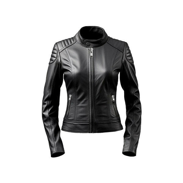 Women's Stylish Black Leather Jacket - AU LeatherX