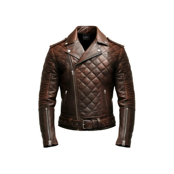 Men's old English Brown Leather Jacket