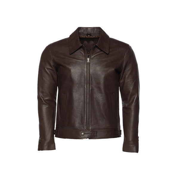 Men's old English Brown Leather Jacket