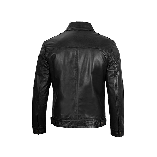 Black Slim Fit jacket for men - AU LeatherX