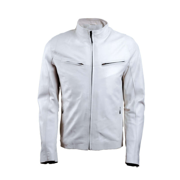 White Leather Jackets for Men's - AU LeatherX